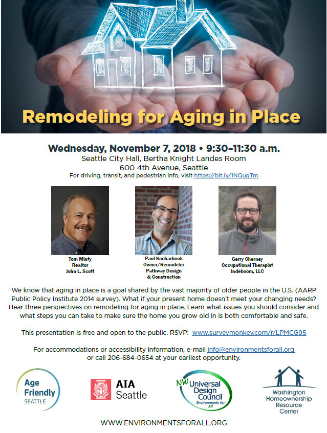 Pathway on panel discussing how to update your home for aging in place